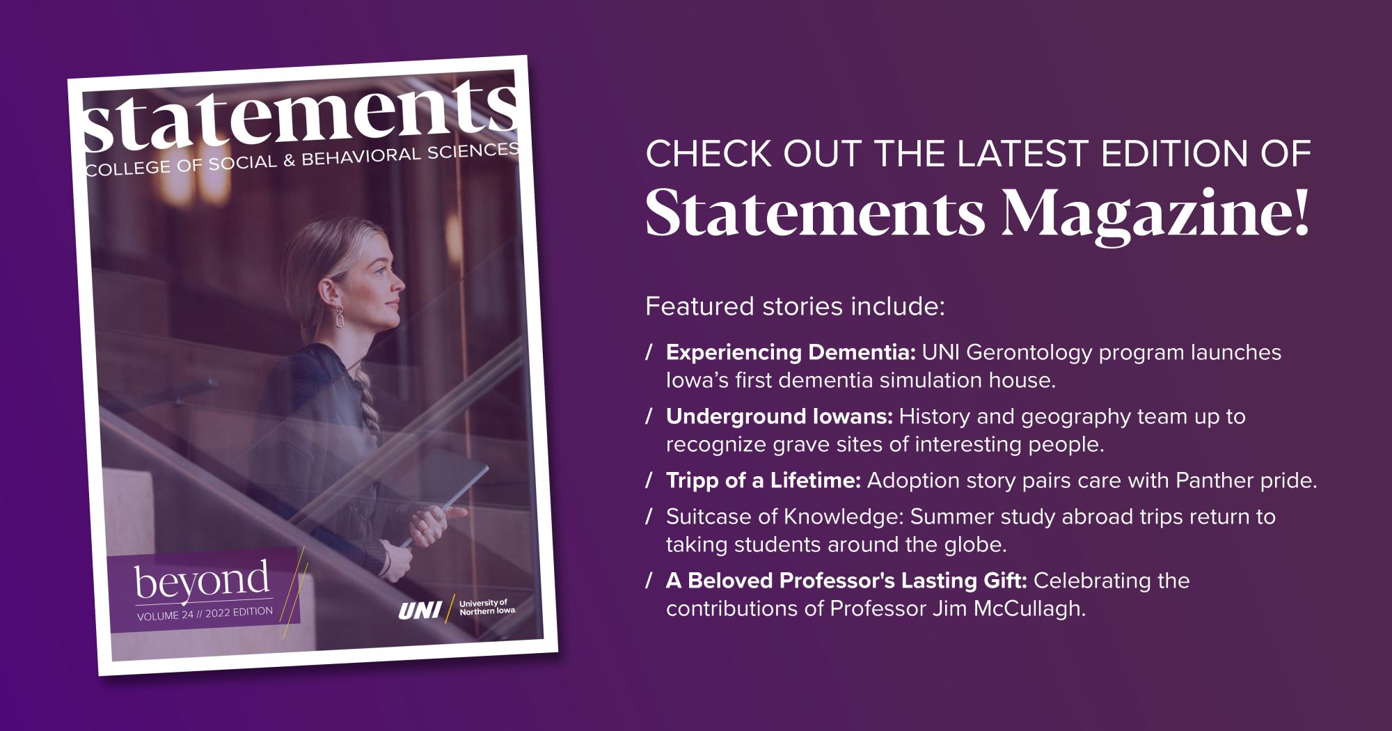 Statements Magazine | College of Social & Behavioral Sciences